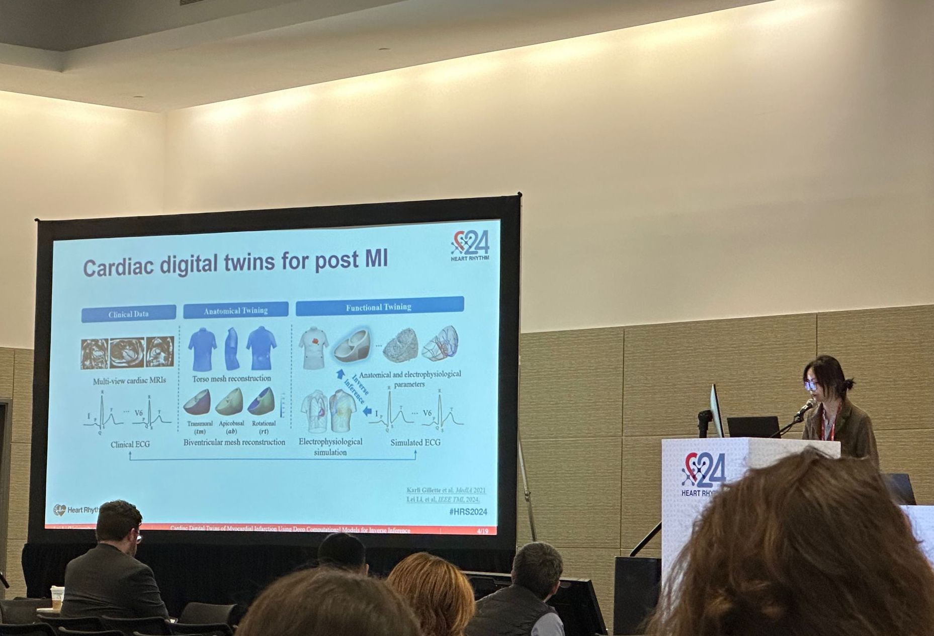 🎉 Lei presented our cardiac digital twin work in Heart Rhythm 2024 in ...